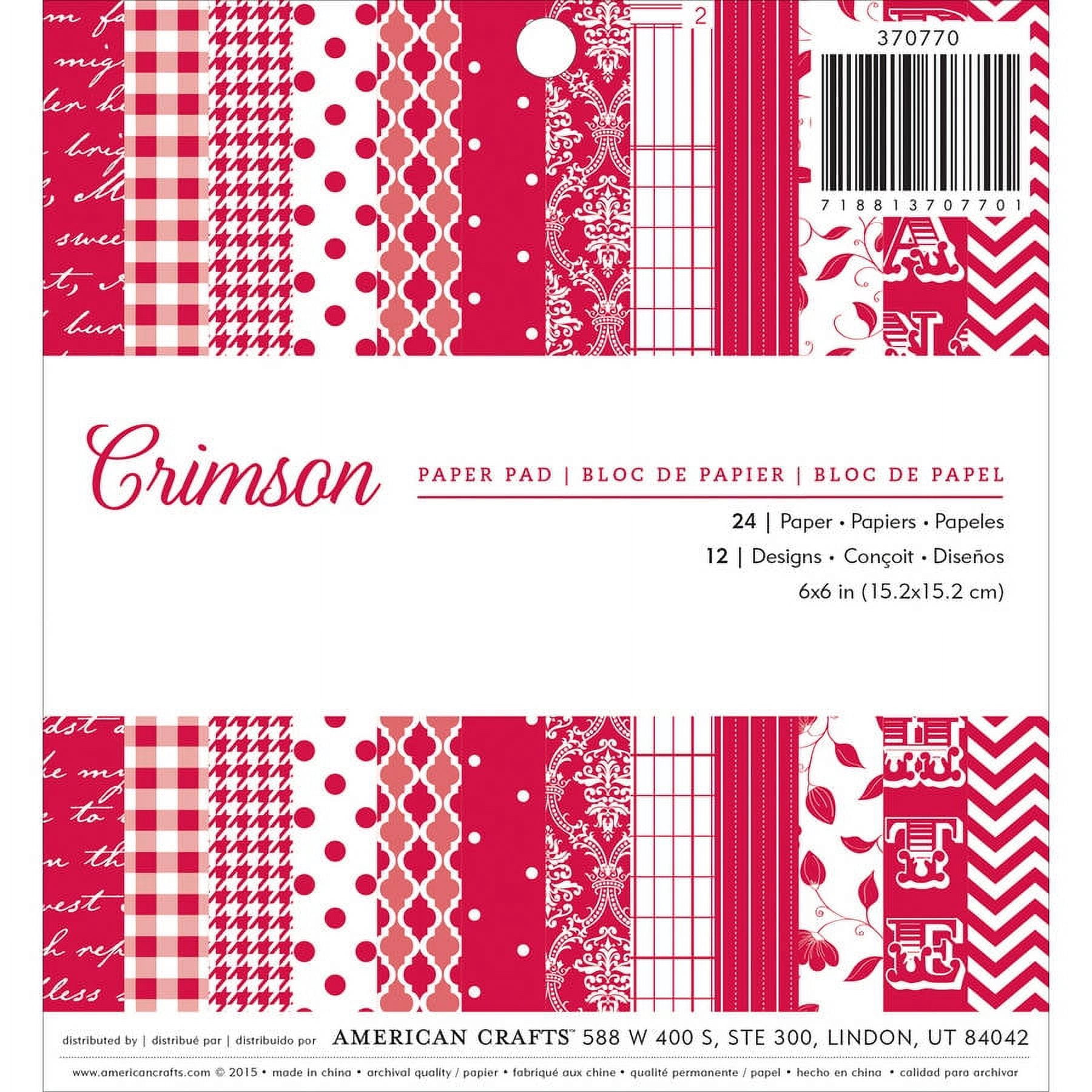 American Crafts Paper Pad, 6" x 6", 24pk - Walmart.com