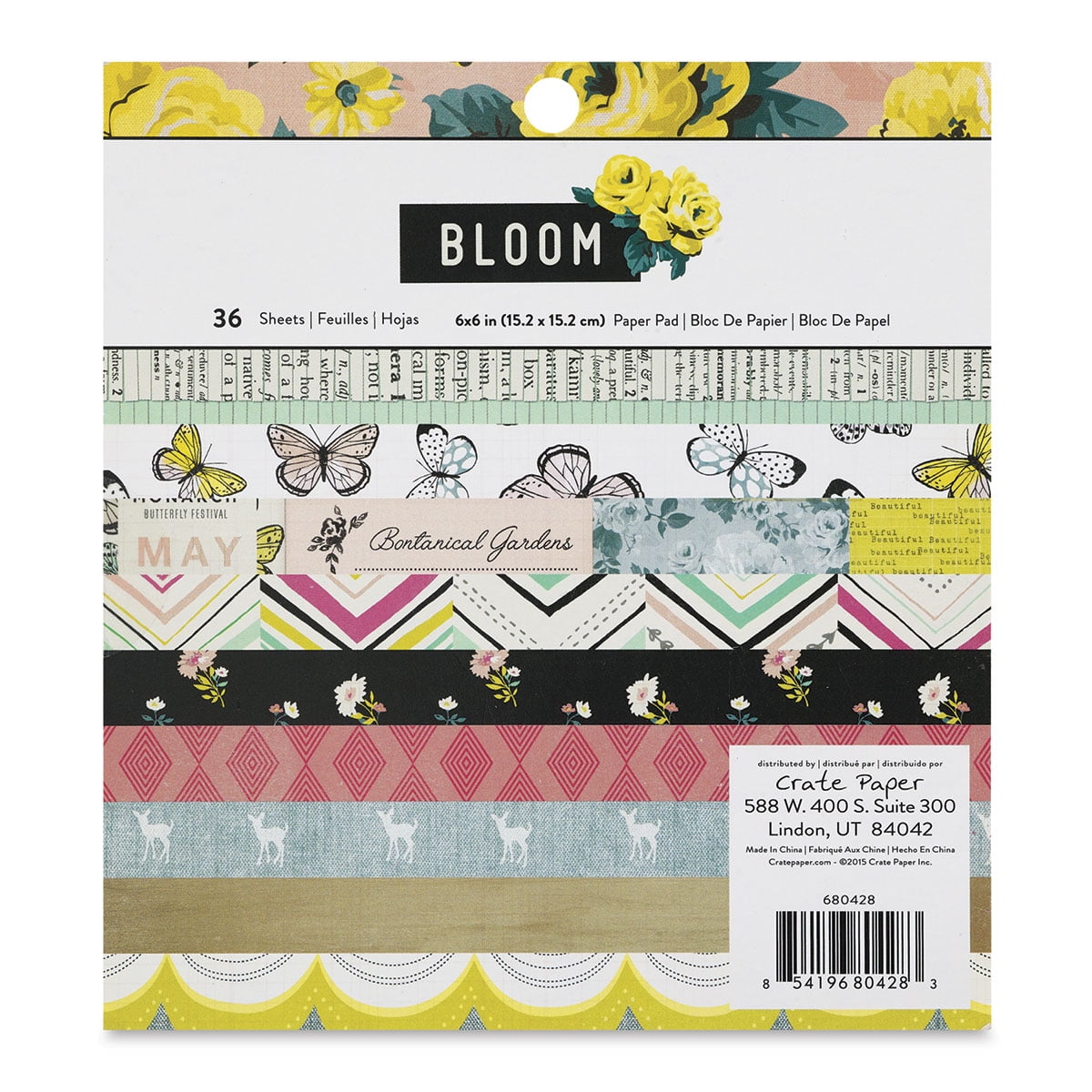 American Crafts Paper Pad - Bloom, 6" x 6", 36 Sheets - Walmart.com