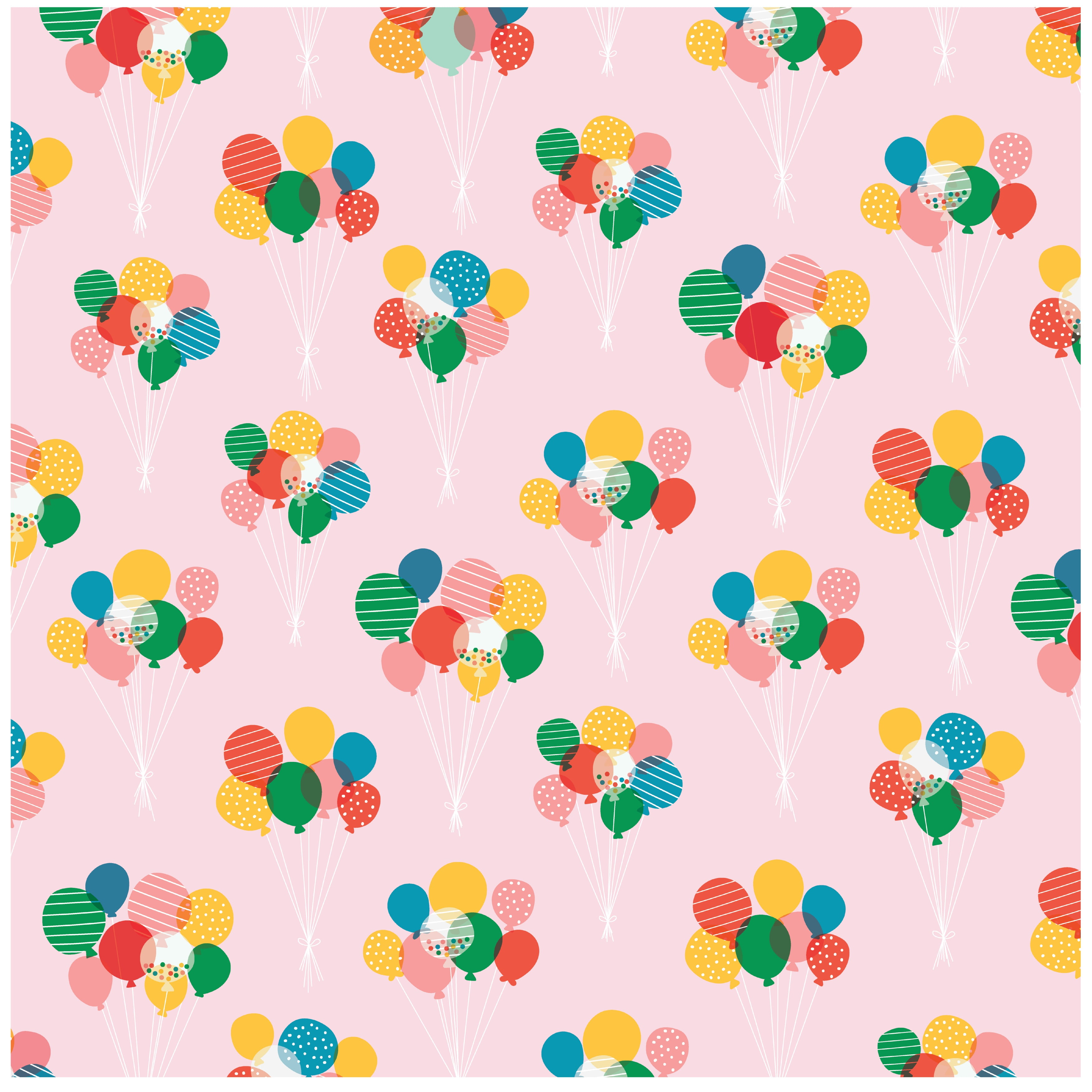 American Crafts Patterned Single-Sided Cardstock 12"X12"-Balloon ...