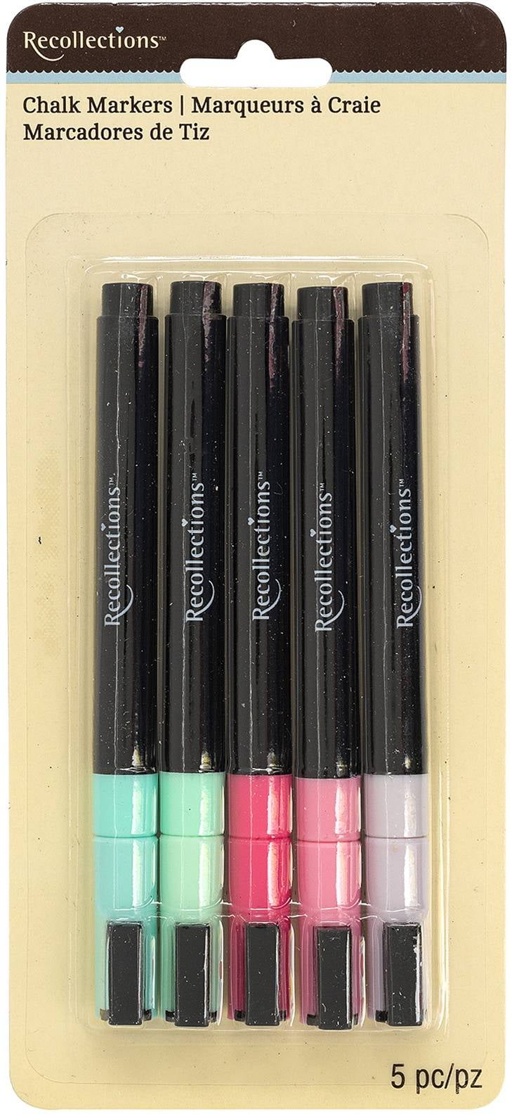 American Crafts Recollections Bright Chalk Markers Set 5/Pkg-Spring ...