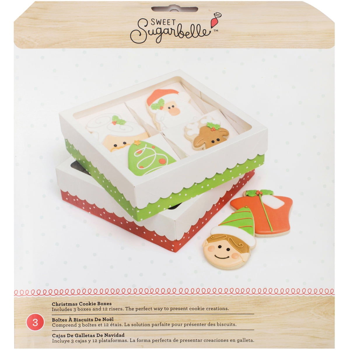 American Crafts Sugar Belle Quad Cookie Box Holiday - Walmart.com