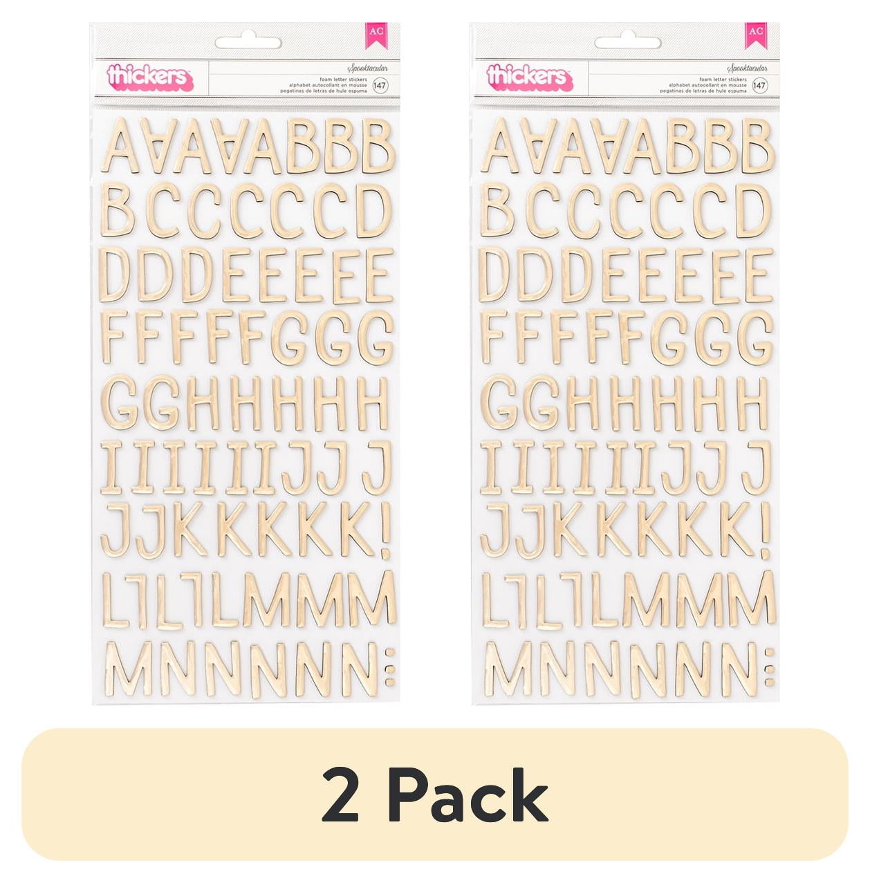 (2 pack) American Crafts Thickers Solid Gold Foil Foam Alpha Paper ...