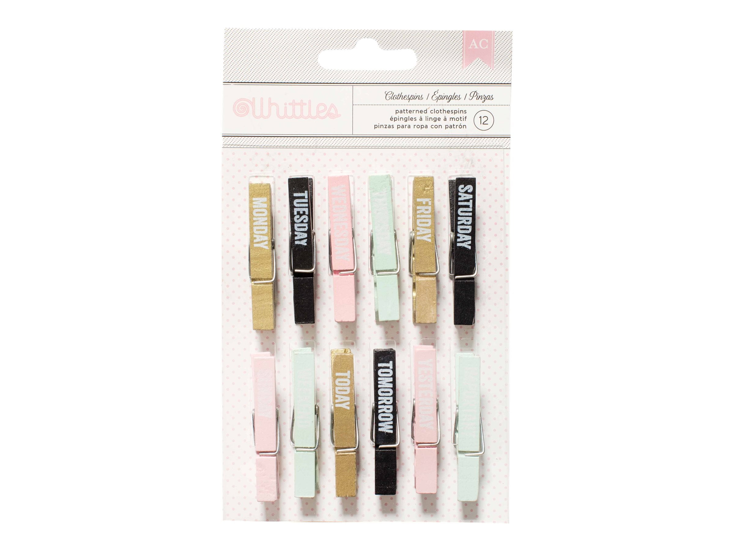 American Crafts Whittles Days - Craft clothespin (pack of 12) - Walmart.com