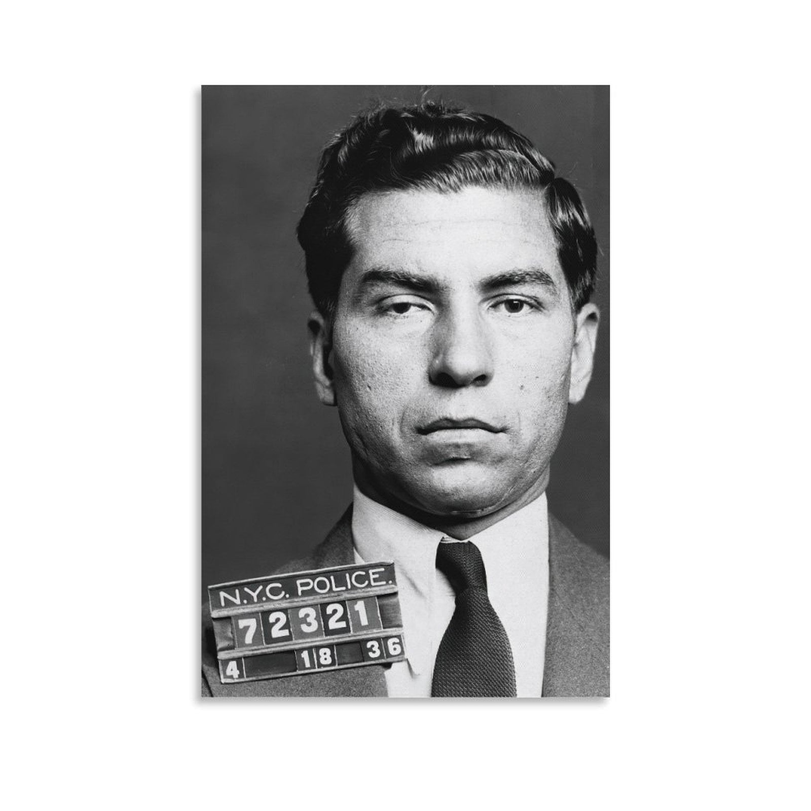American Crime Bosses Lucky Luciano Retro Poster Print Photo Art ...