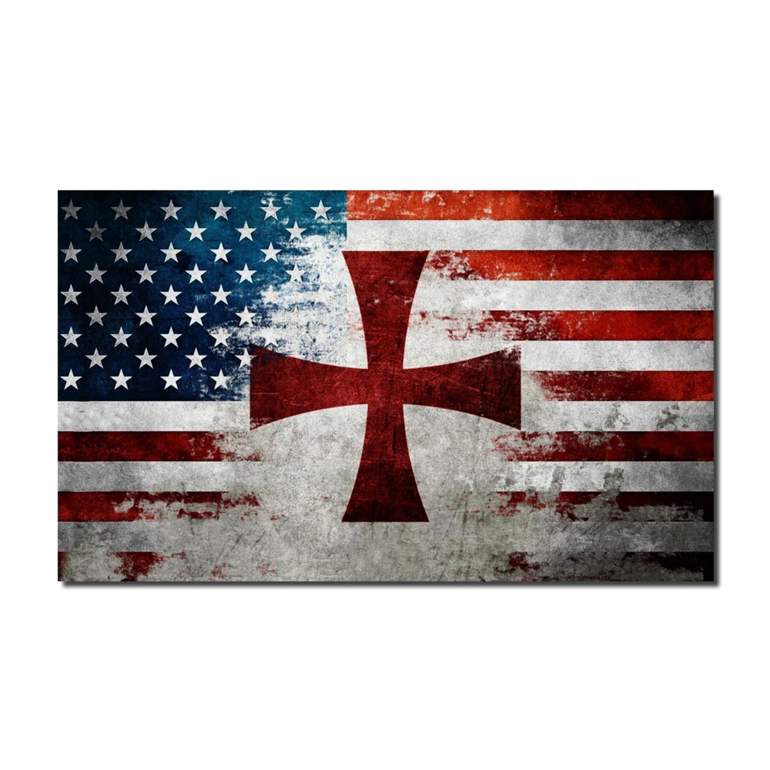 American Crusader Flag Decal Premium Vinyl Die Cut UV Coating Military ...