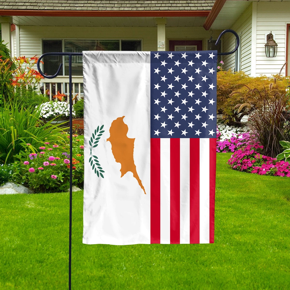American Cyprus Flag Cypriot Friendship U.S.A Memorial Day Patriotic ...