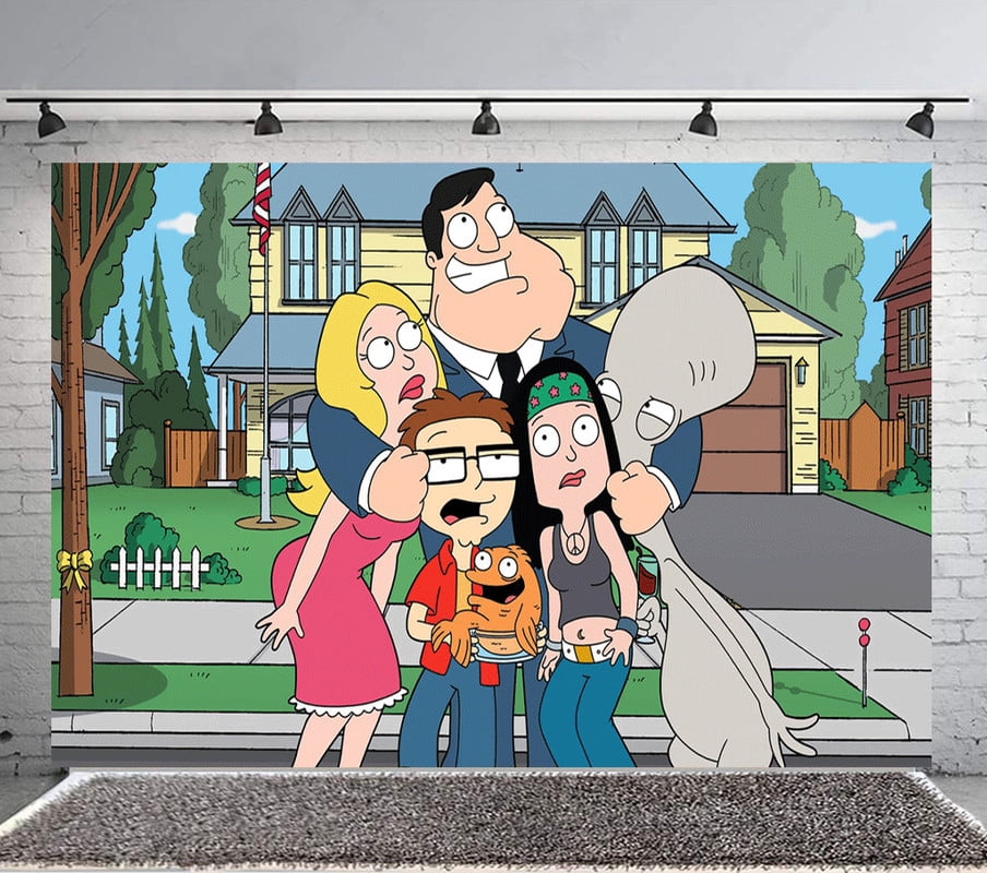 American DAD Backdrop Banner Party Supplies Poster Movie Theme ...