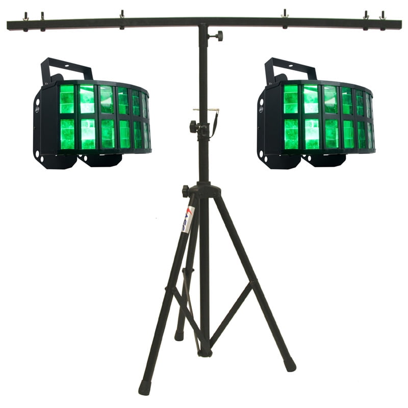 American DJ (2) Aggressor Hex LED Sound Activated Derby Beam Light & T ...