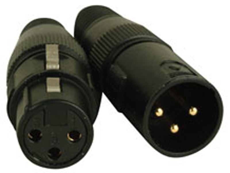 Elation ACXLR3PSET 3 Pin 1 Male And 1 Female Xlr Connectors W/ Gold ...