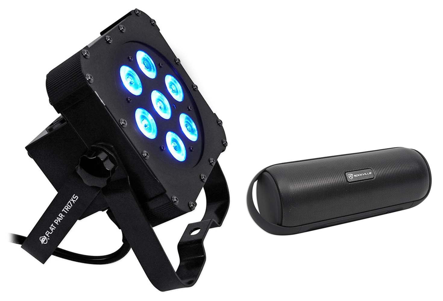 American DJ ADJ Flat Par Tri 7XS Slim Par Can 3 in 1 RGB Wash Light ...