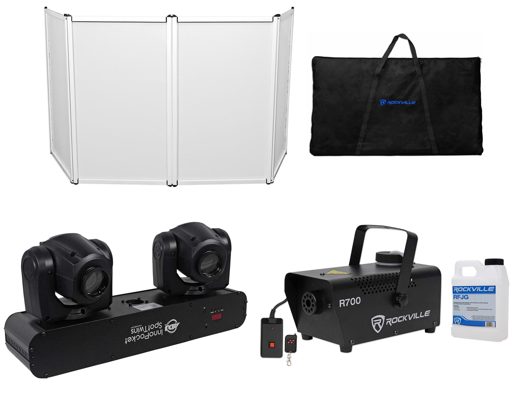 American DJ ADJ Inno Pocket Spot Twins Dual LED Moving Head Lights ...