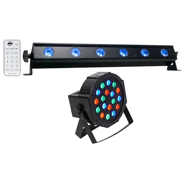 American DJ ADJ UB 6H 22.5" RGBAW+UV LED DMX Wash Light Bar+Par Up ...