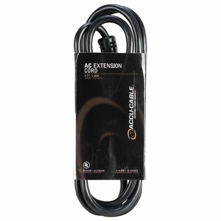 Accu-Cable EC-163-6 Power Extension Cord - Walmart Business Supplies