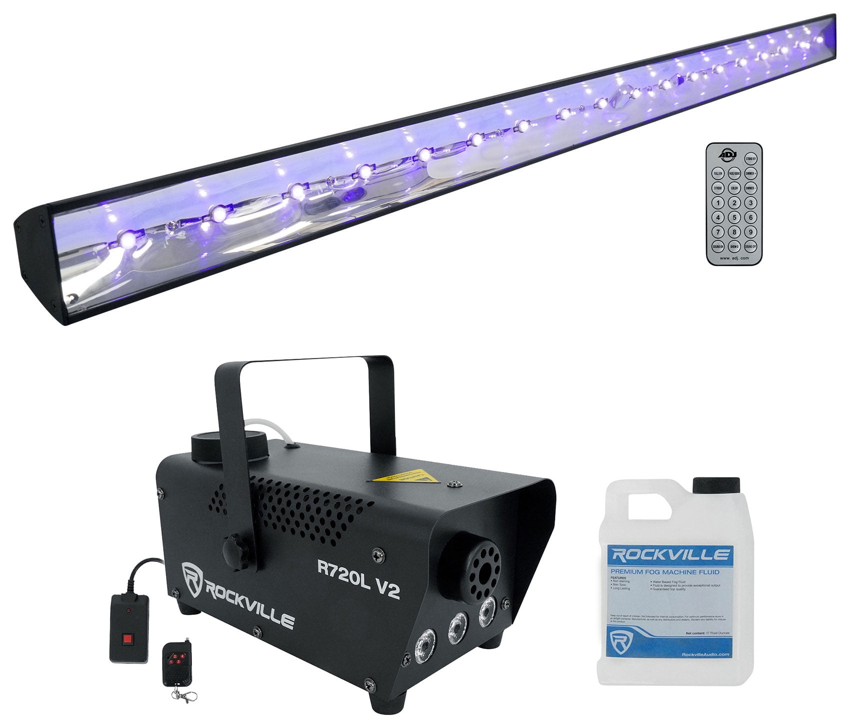 American DJ ECO BAR UV DMX 18x3w Ultraviolet LED Bar Black Light w ...