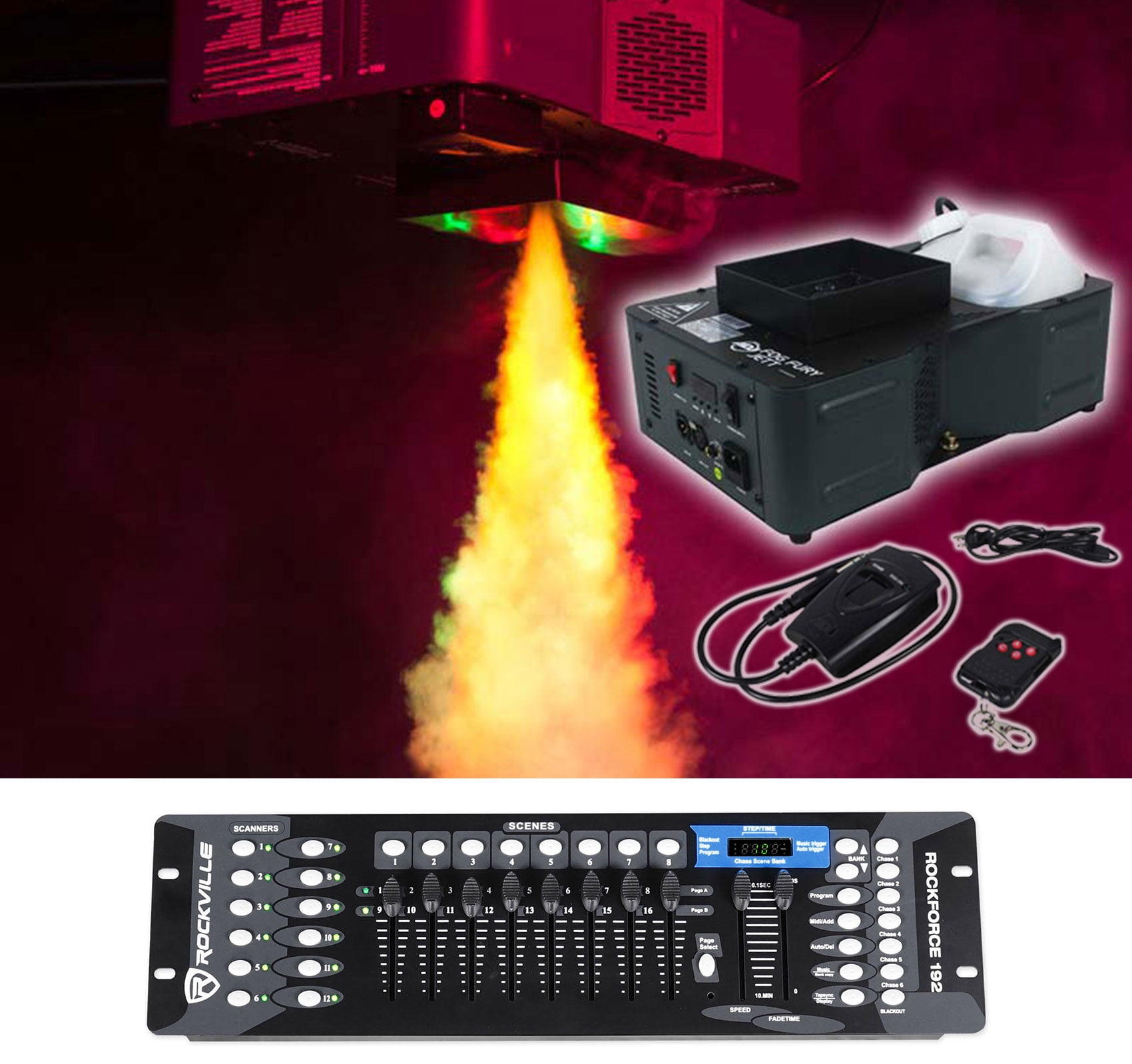 American DJ Fog Fury Jett Vertical Fog Machine+Wireless Remote+DMX ...