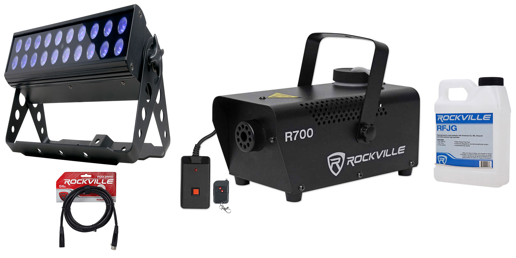 American DJ UV LED BAR20 IR DMX Ultraviolet Bar Wash Blacklight w ...