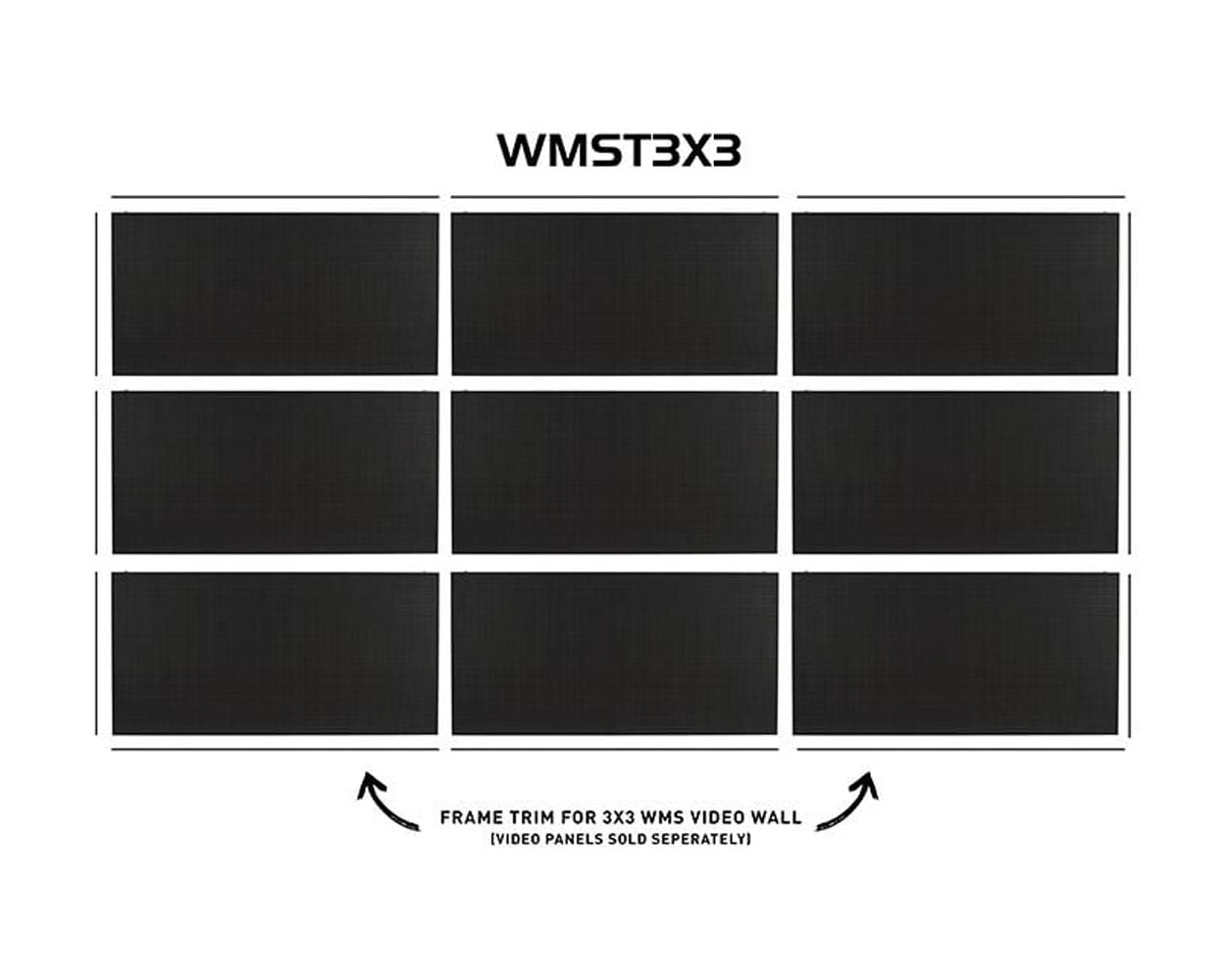 ADJ WMS054 WMST3X3 Frame Trim Set for 3 x 3 WMS - Walmart.com