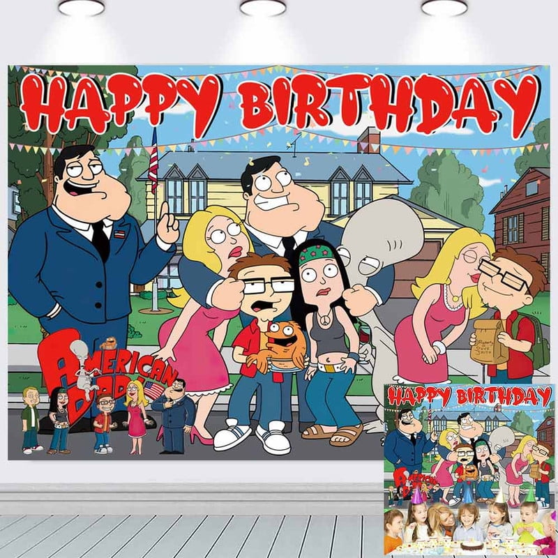 American Dad Birds Backdrop Banner Party Supplies Poster Movie Theme ...