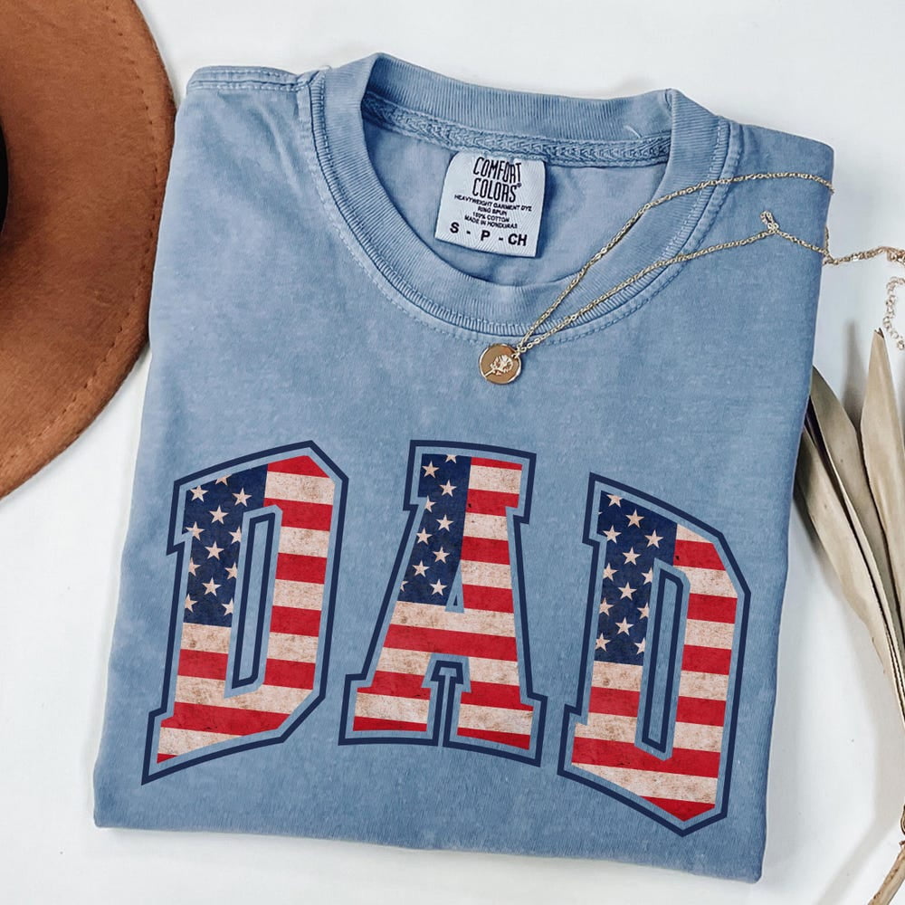 American Dad Shirt, Dad USA Flag Shirt, Fathers Day Gift, 4th of July ...