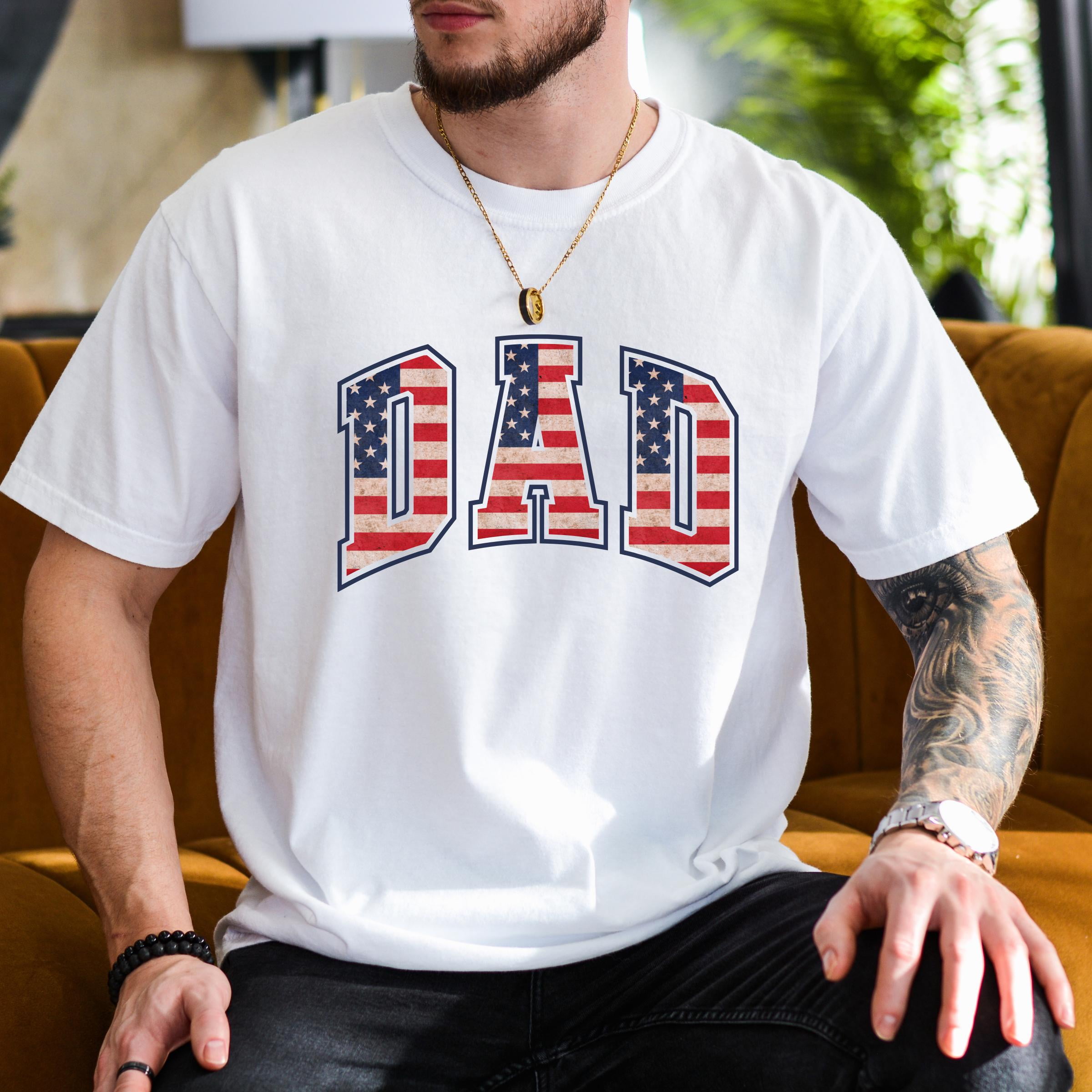 American Dad Shirt, Dad USA Flag Shirt, Fathers Day Gift, 4th of July ...