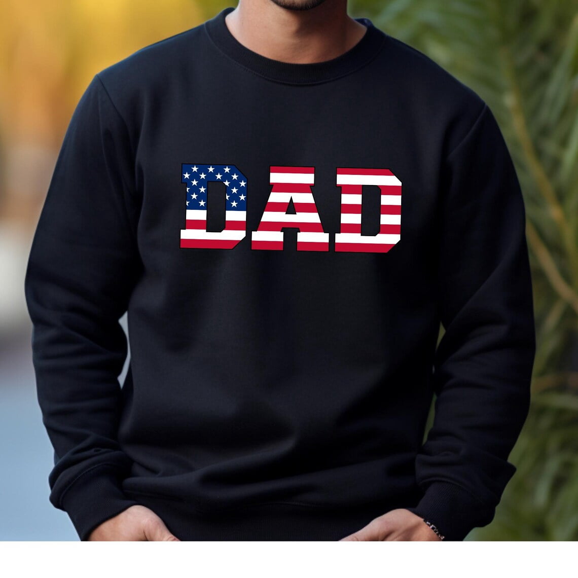 American Dad Sweatshirt, Father's Day Sweat, American Flag Dad Shirt ...