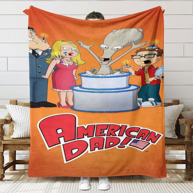 American Dad! Throw Blanket Gifts for Fans Lover Girls Boys Women Present Hoodie Him Bed 60"x80 ...