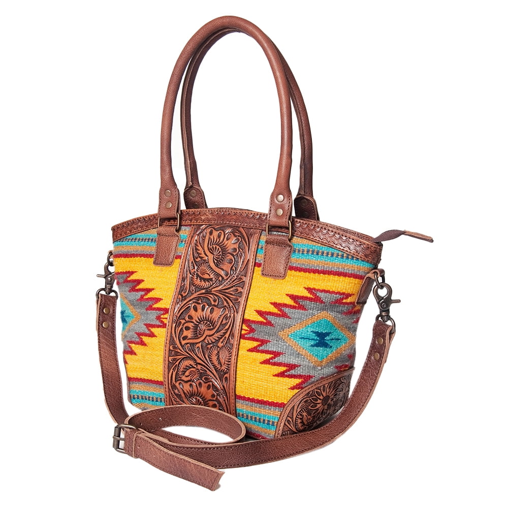 American Darling ADBG772 Tote Hand Tooled Saddle Blanket Genuine ...