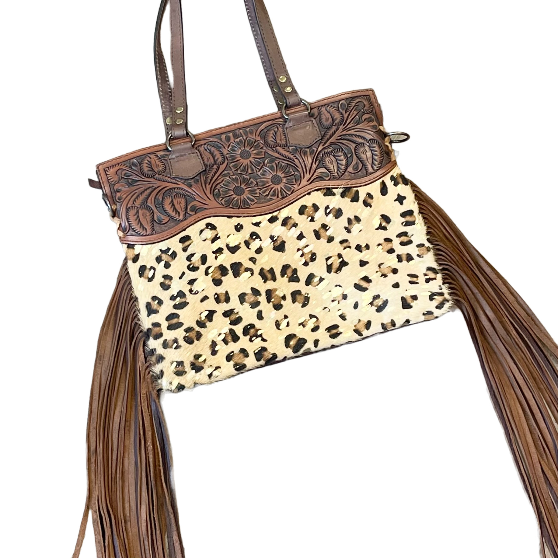 American Darling Cheetah Gold Acid Wash Leather Bag ADBGS144CHEGO ...