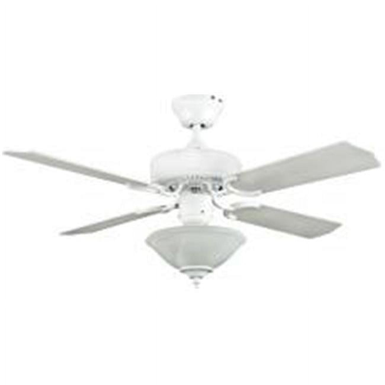 American De Rosa 102645 Ceiling Fan-42 In. 4-Blade Wht, Alabaster Glass ...