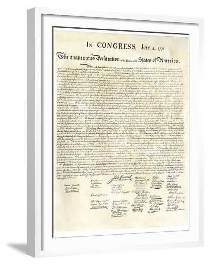 American Declaration of Independence, c.1776, World Culture Framed Art ...
