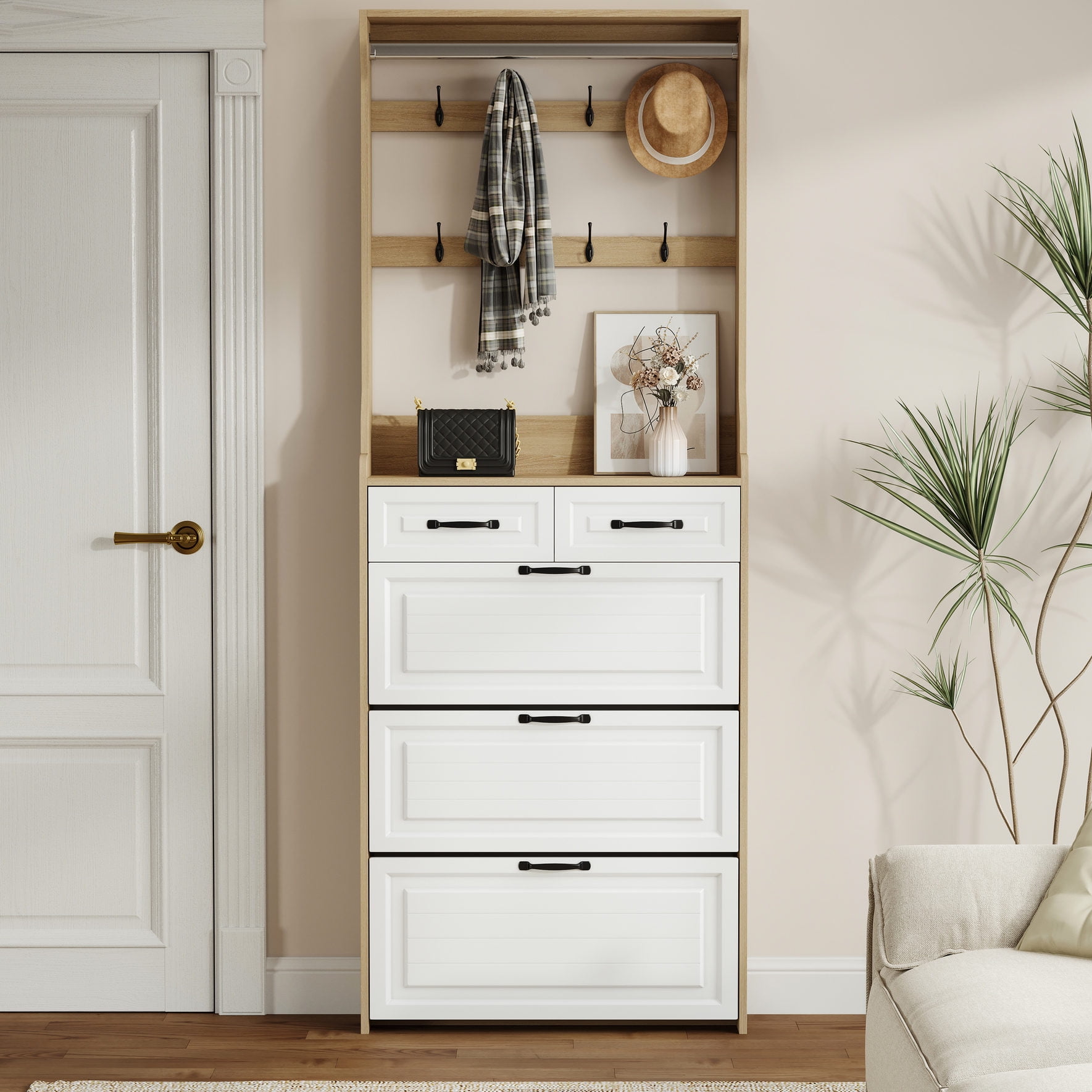 American Design - 3 Drop - down Flap Doors and 2 Drawers - Living Room ...