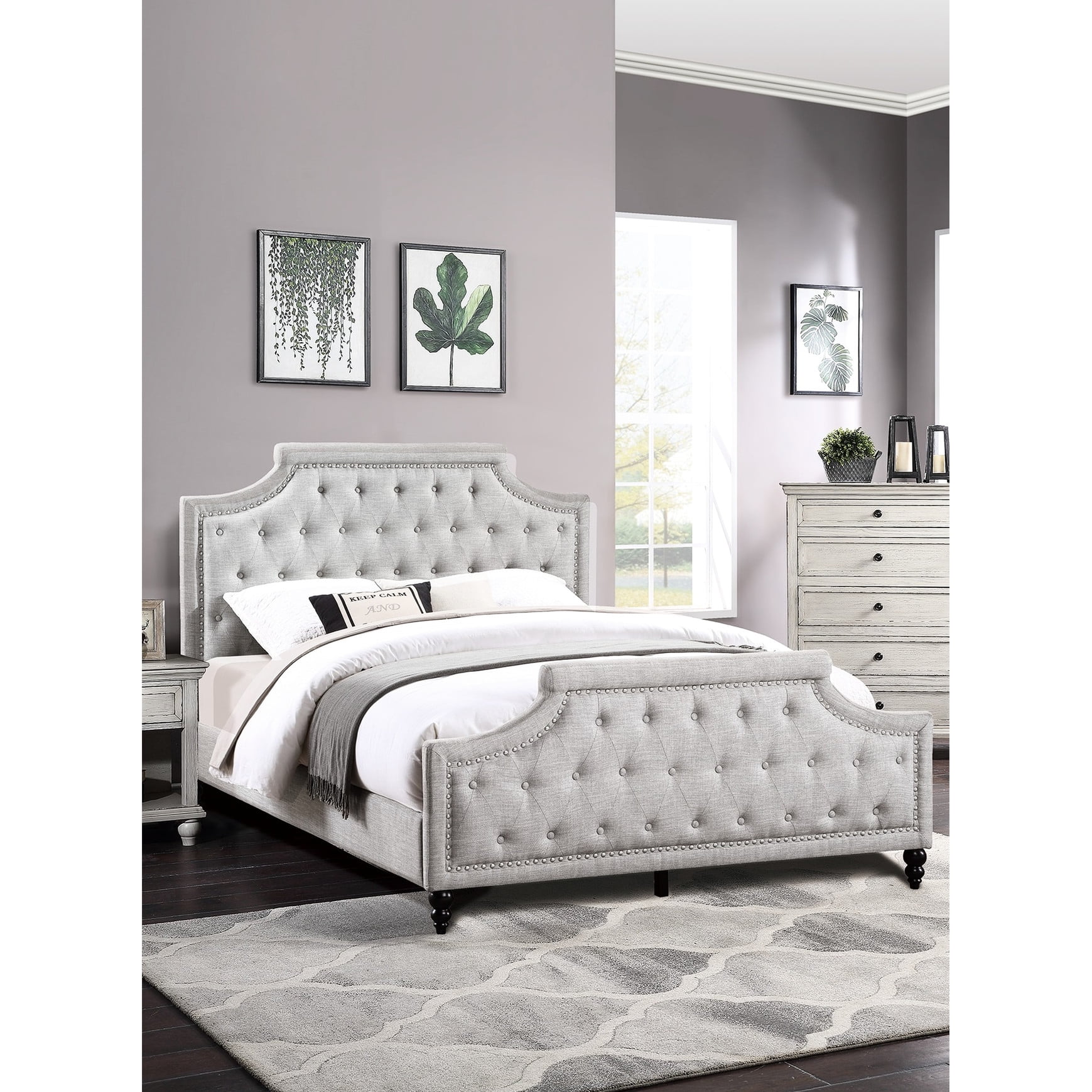 American Design Bed / Polyfiber Tufted / Bedroom Furniture Solution ...