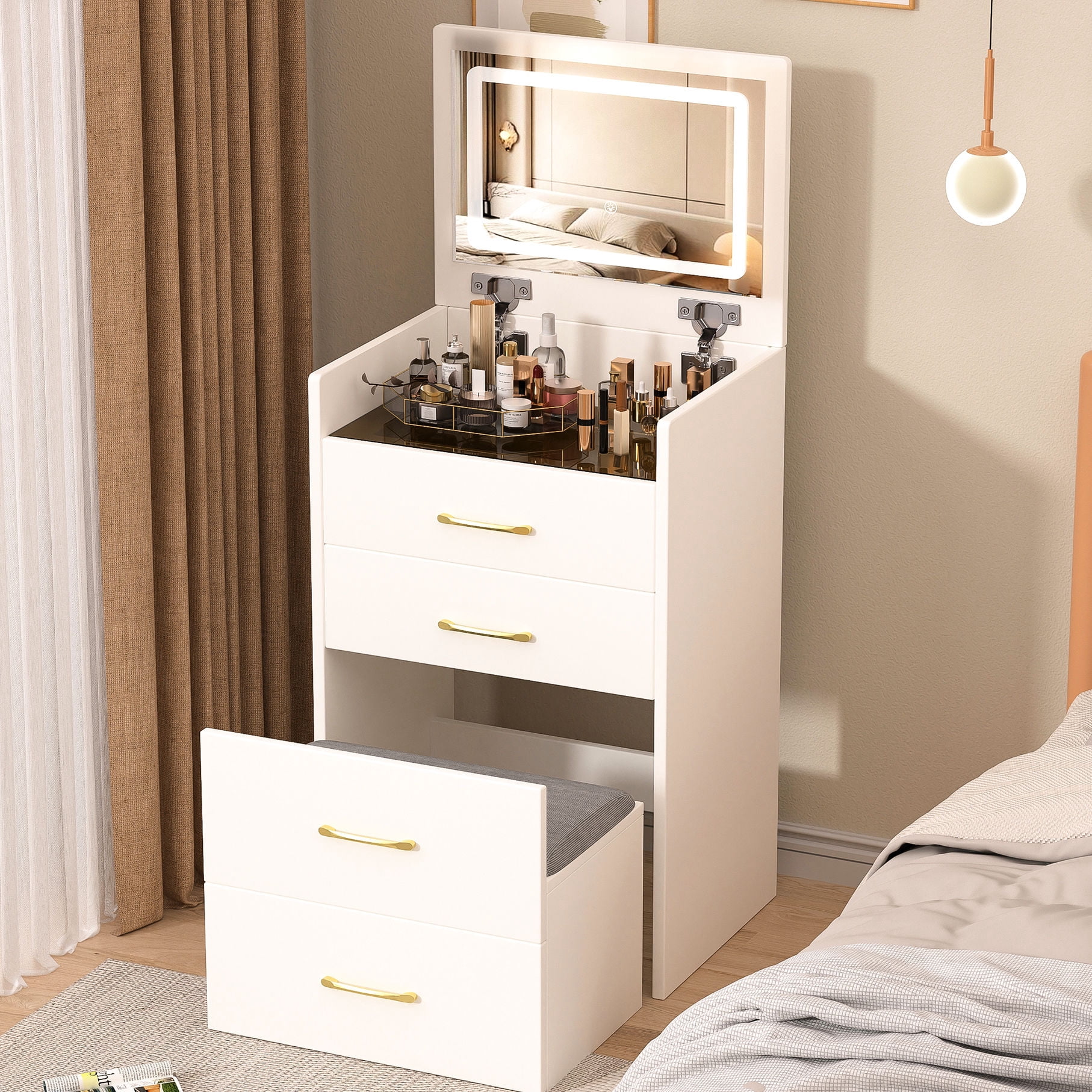 American Design - Hidden Storage Compartments - Bedroom Setup - Clear ...