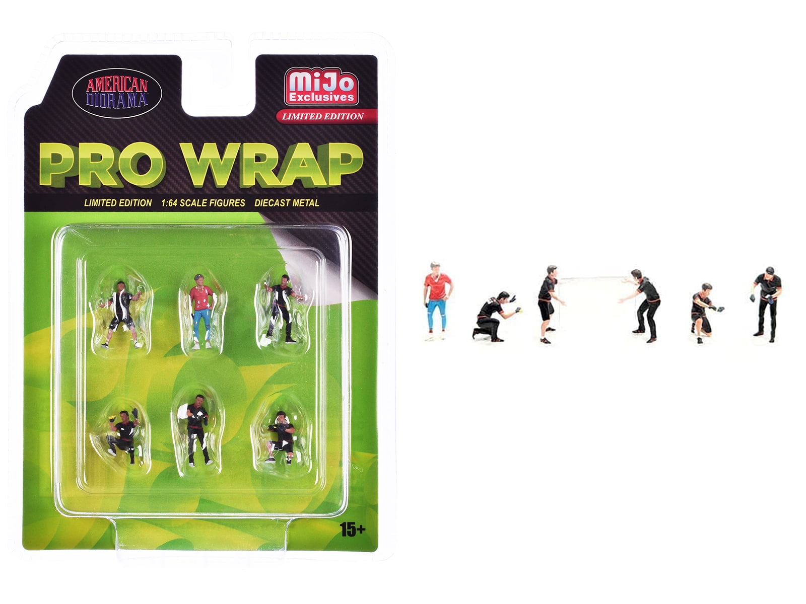 "Pro Wrap" 6 piece Diecast Figure Set (6 Figures) Limited Edition for 1 ...