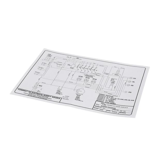 American Dish Service 089-9201 Decal, Wiring Diagram, Model - Walmart.com