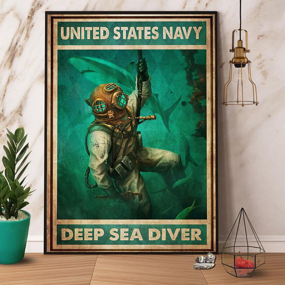 American Diver United States Navy Deep Sea Diver Paper Poster No Frame ...