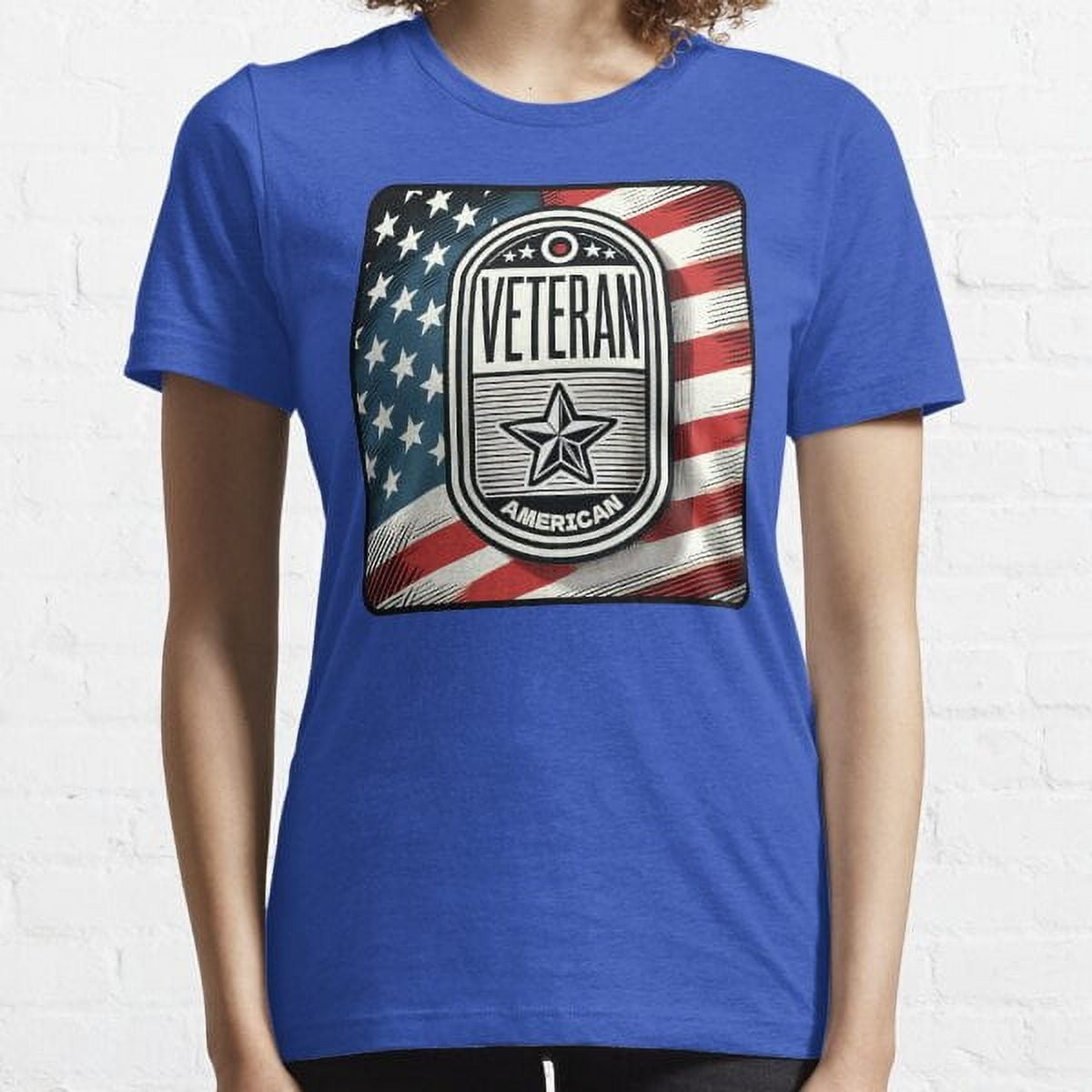 American Dog Tag American Flag Essential T-shirt - Walmart.com