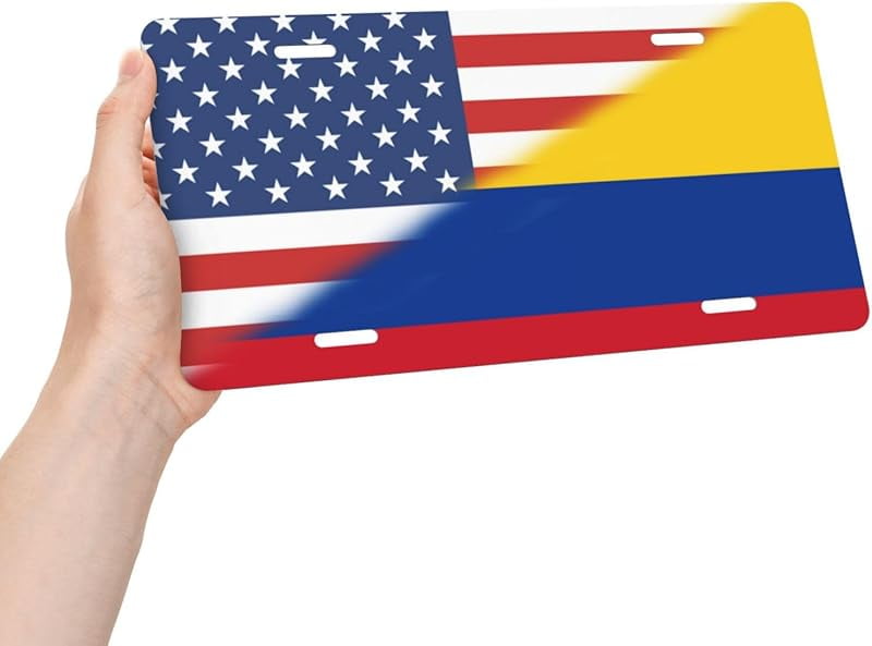 American Dominican Republic Flag License Plate Cover Car Truck Front ...