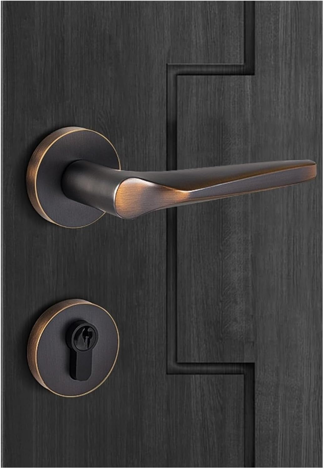 American Door Lock Brass Bedroom Magnetic Silent Simple Wooden Door ...