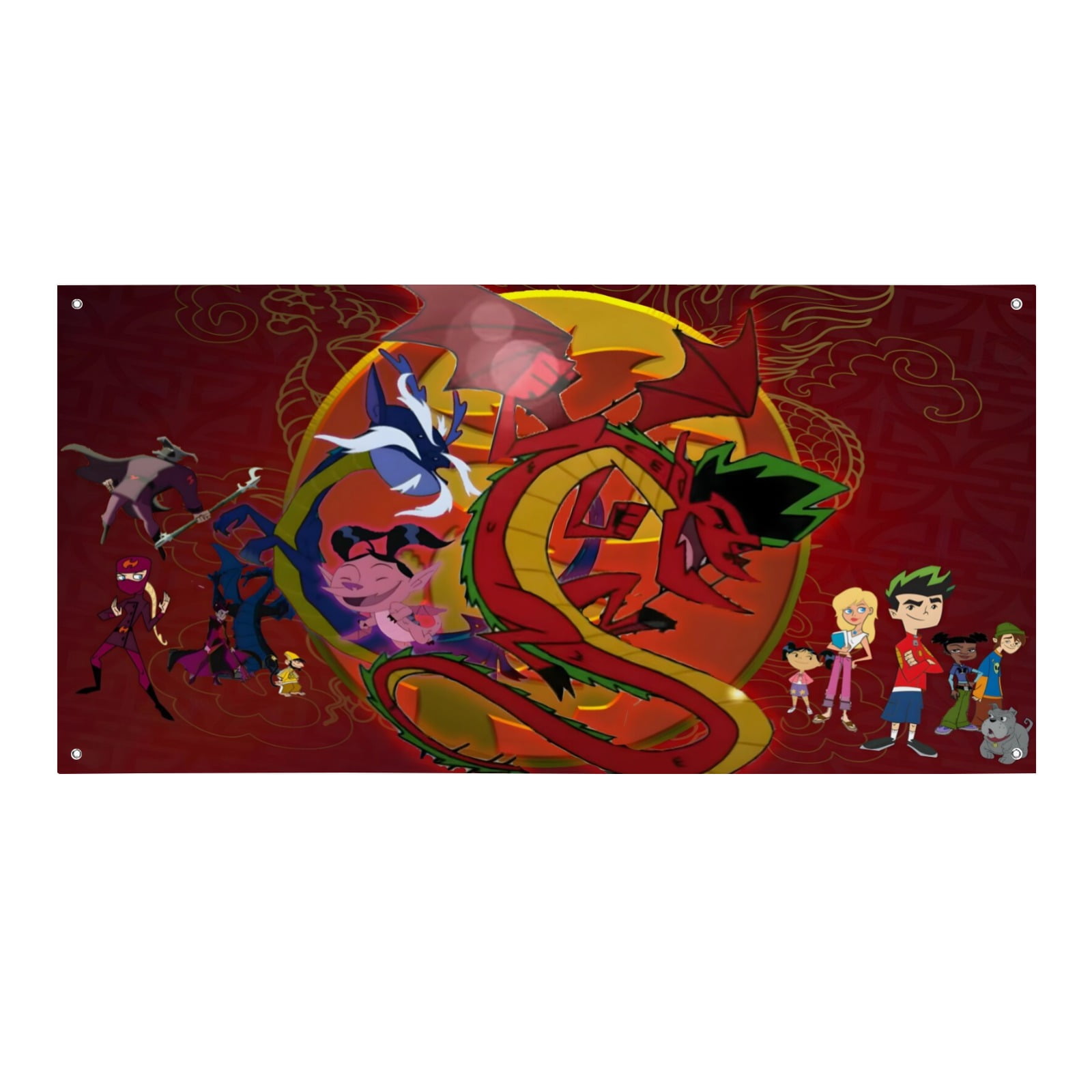American Dragon Jake Long-Theme Backdrops Banner Birthday Party Decor ...