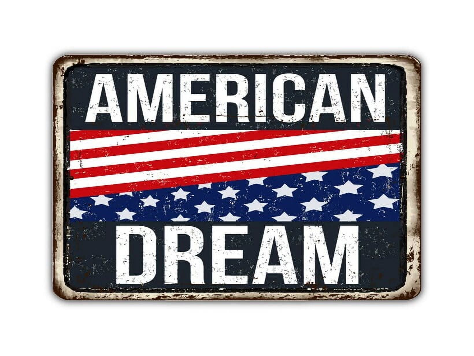 American Dream Sign Vintage Retro Patio Home Décor Gift Metal Print ...