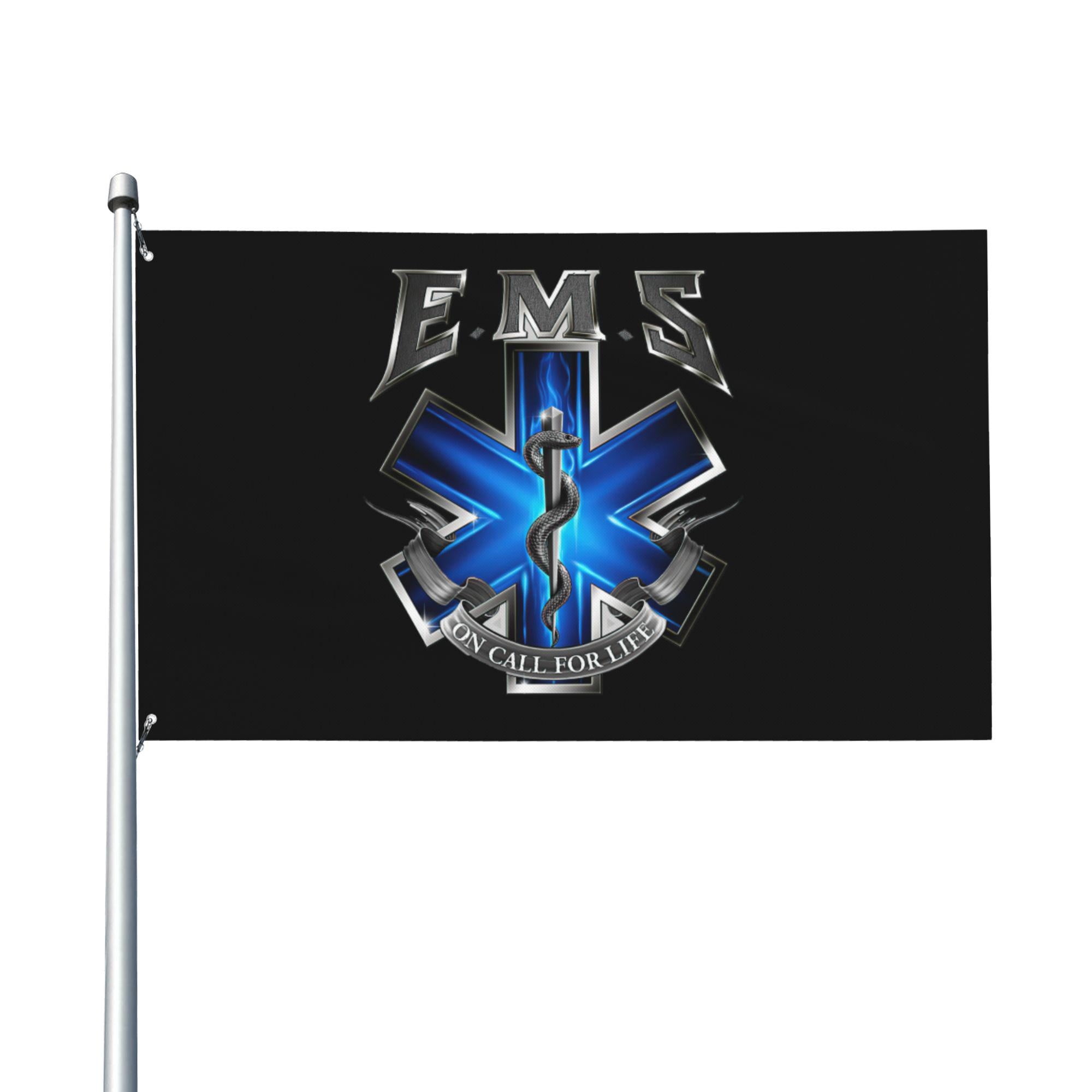 American EMS Star of Life EMT Flags Garden Home Flag House Flags For ...