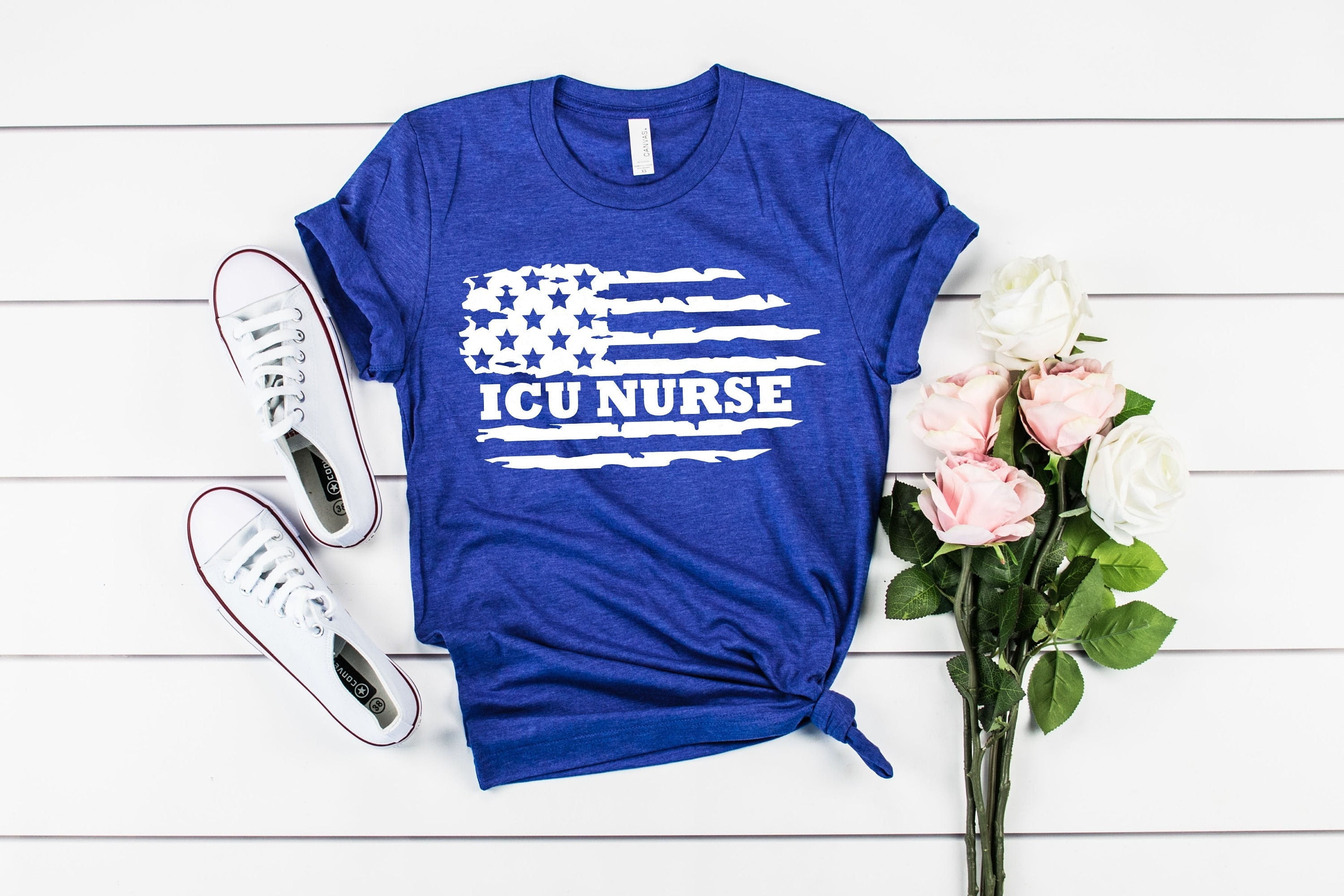American ER Shirt-Nurse Shirt-Nurse Tees-ICU Nurse Montage Shirts-Nurse ...