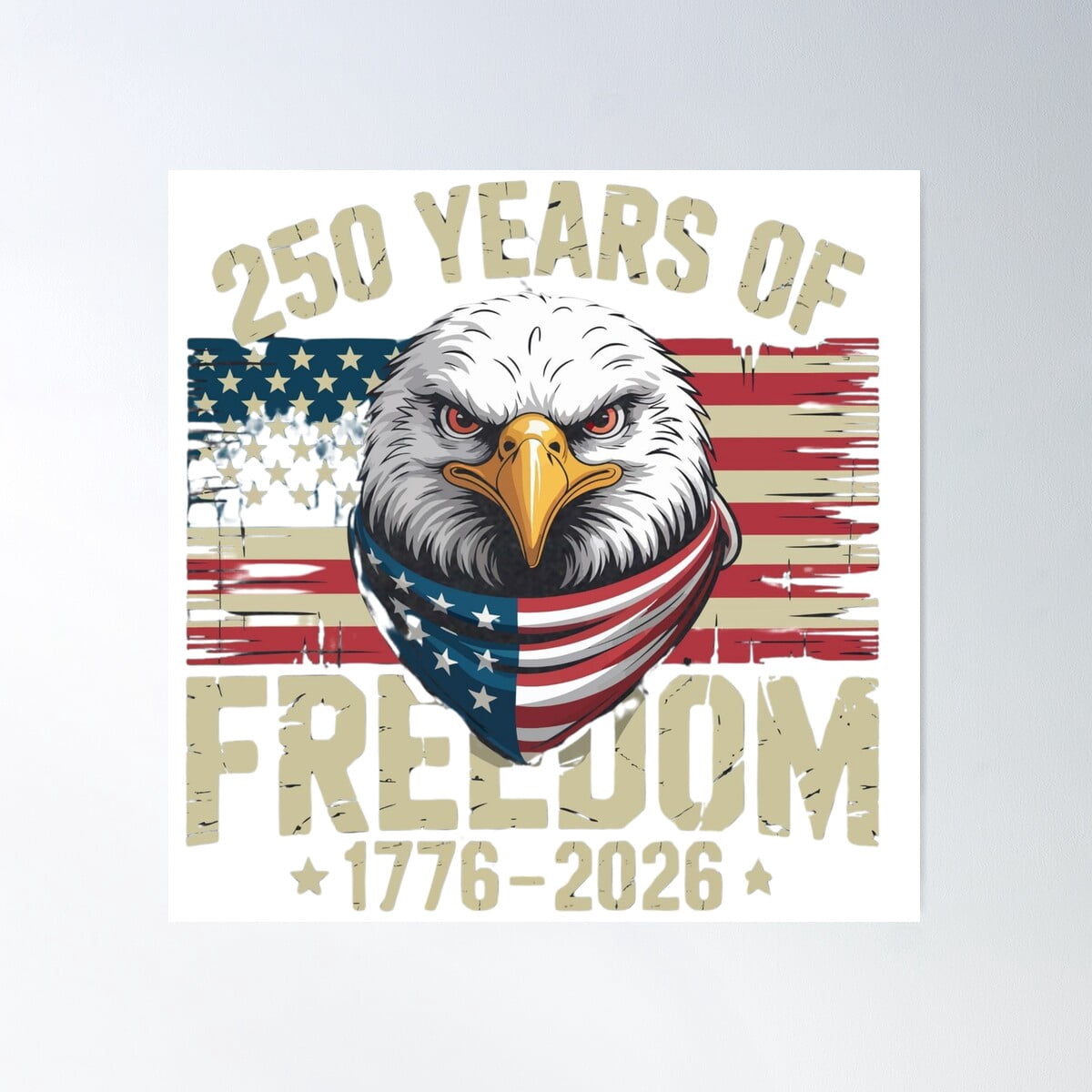 American Eagle 250 Years Of Freedom Stars And Stripes Geometric Graphic ...