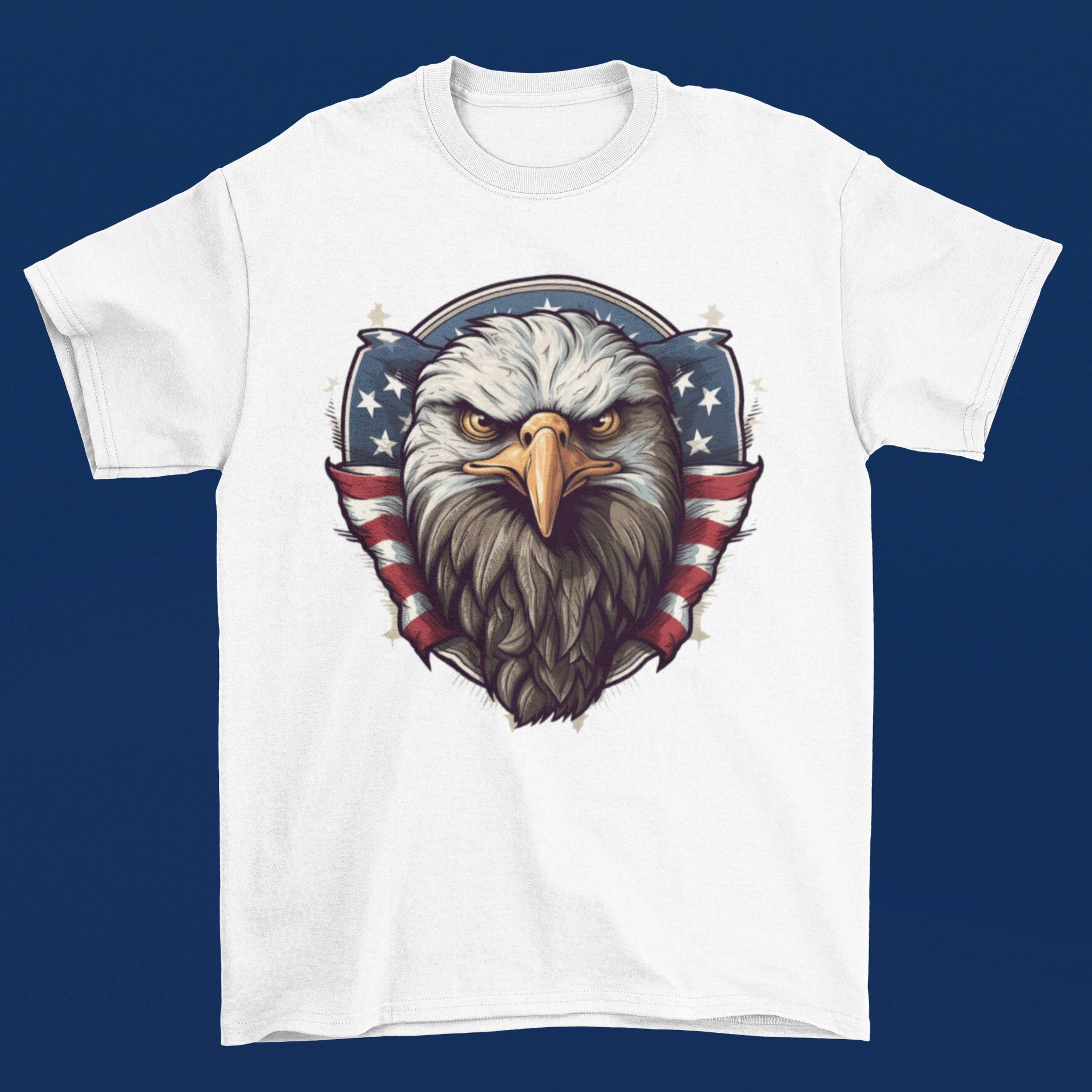 American Eagle America Flag T shirt Veterans Day Chopper Independence ...