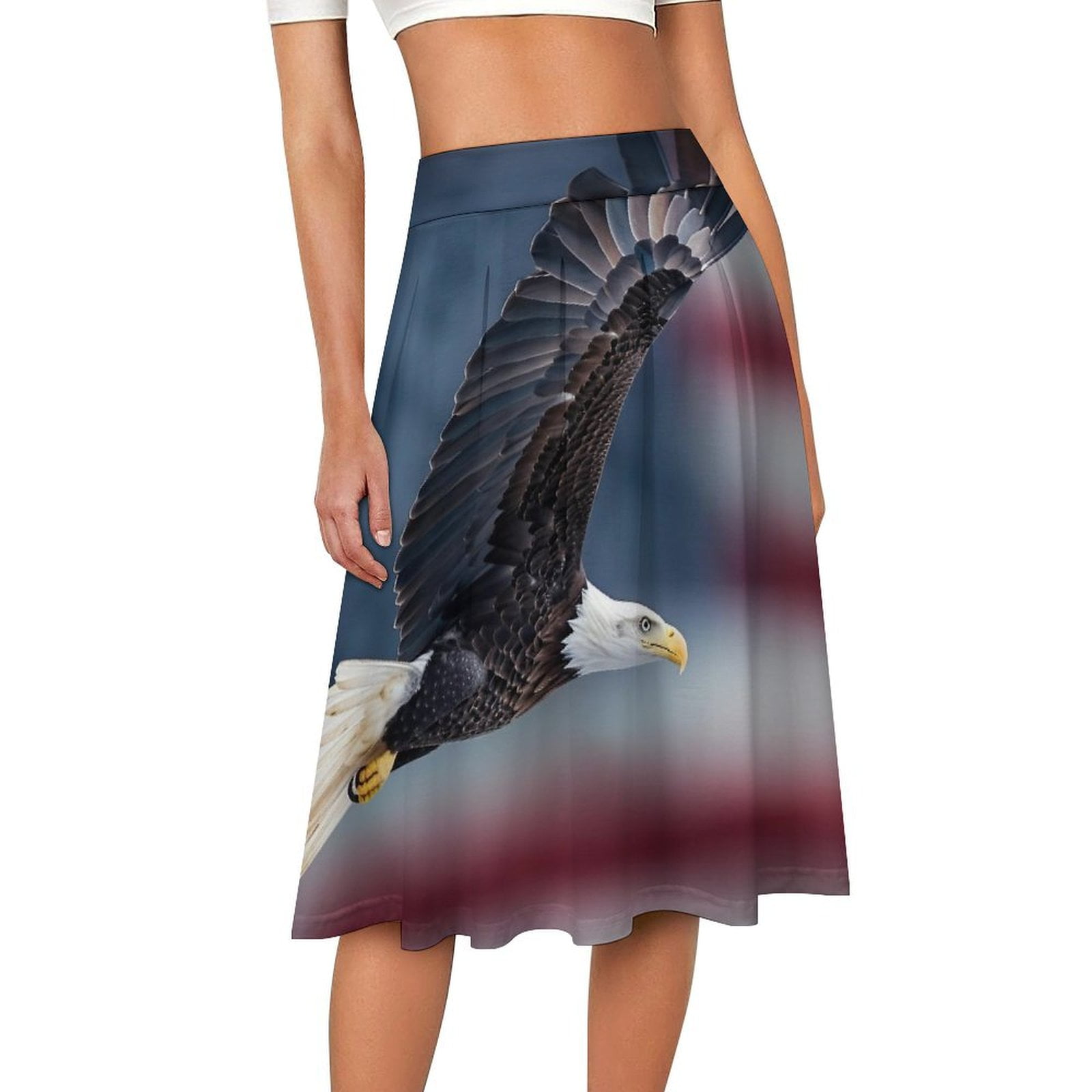 American Eagle, American Flag Knee Length Skorts Skirts for Women High ...