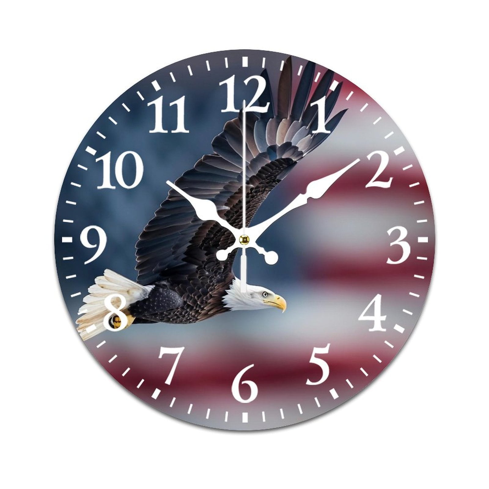 American Eagle, American Flag Wall Clock Modern Design Clocks Wall ...