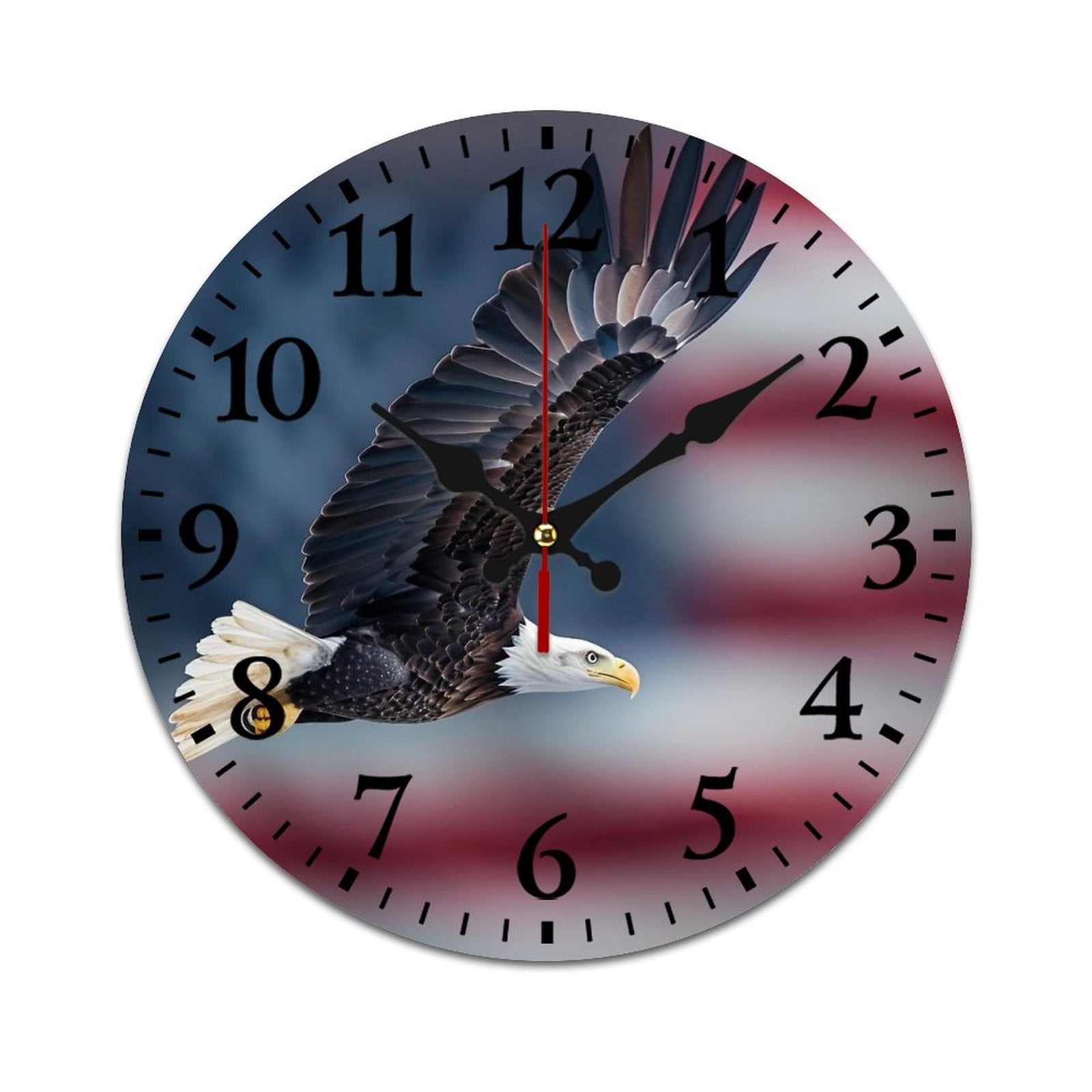 American Eagle, American Flag Wall Clock Modern Design Clocks Wall ...
