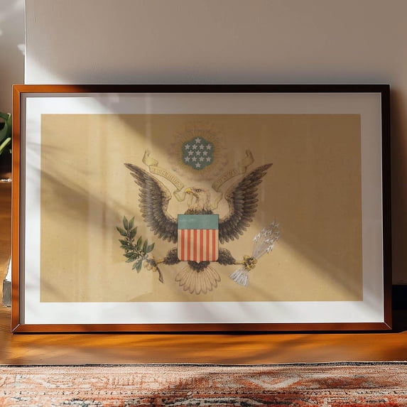 American Eagle Art Print Retro Outdoors Art Gift for Dad US Eagle ...