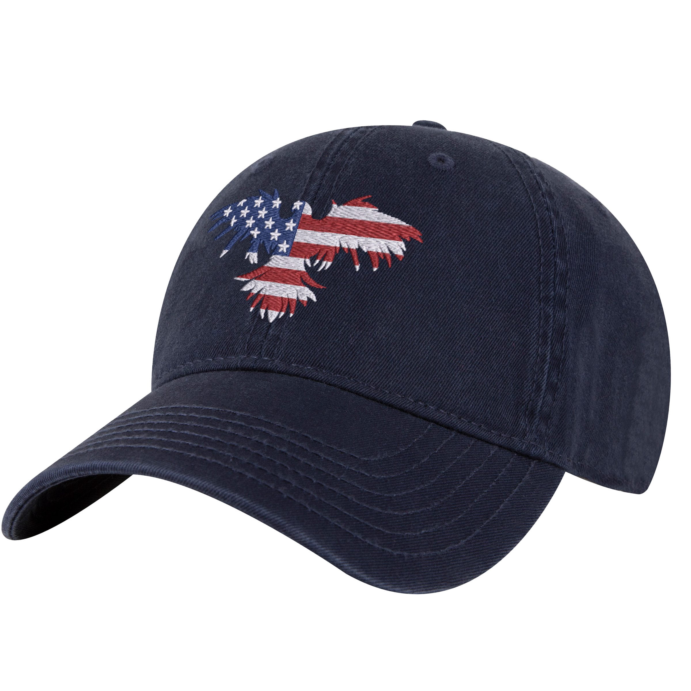 American Eagle Flag Hat – Patriotic USA Baseball Cap with Embroidered ...